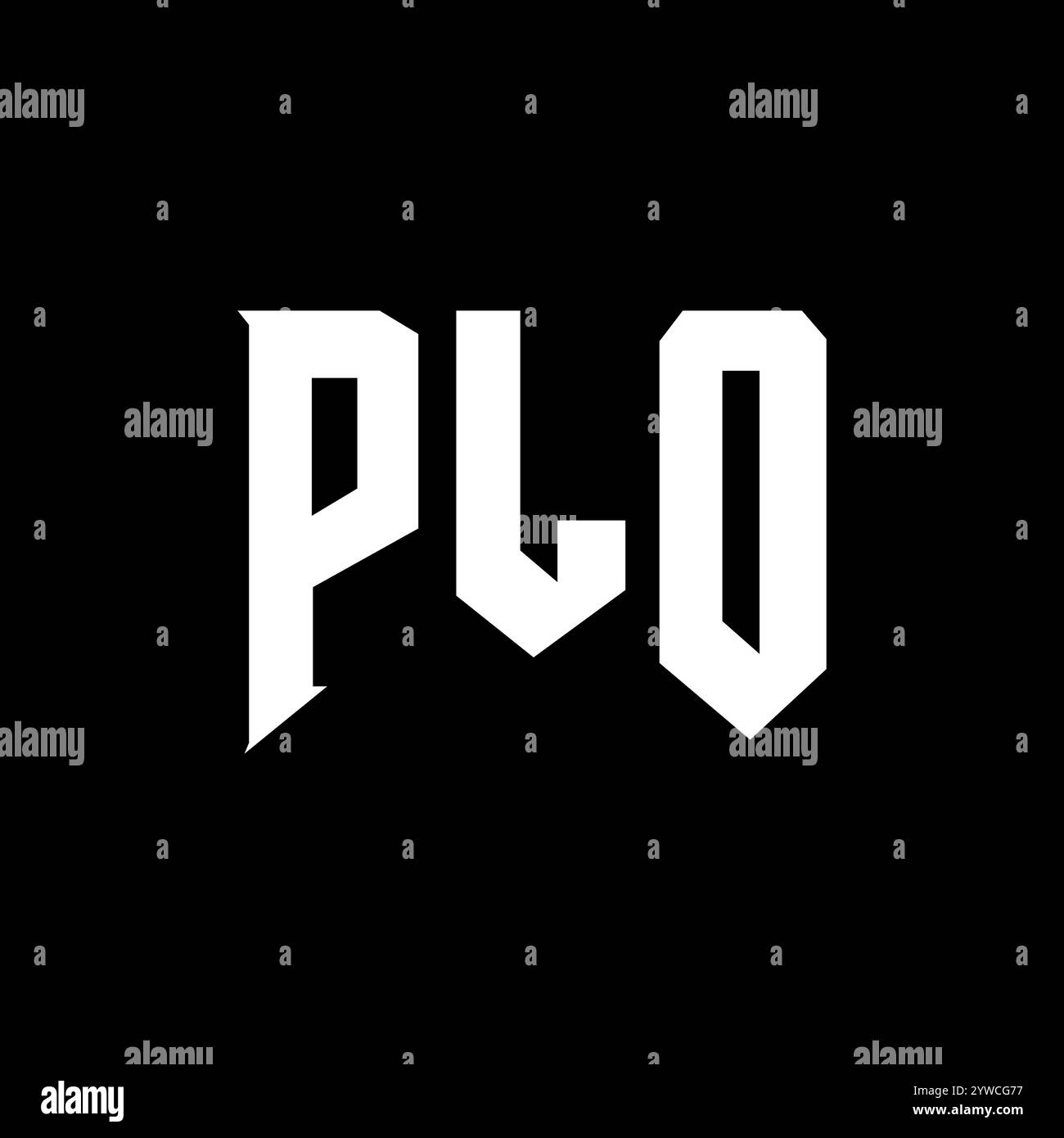 PLO letter logo design for technology company. PLO logo design black ...