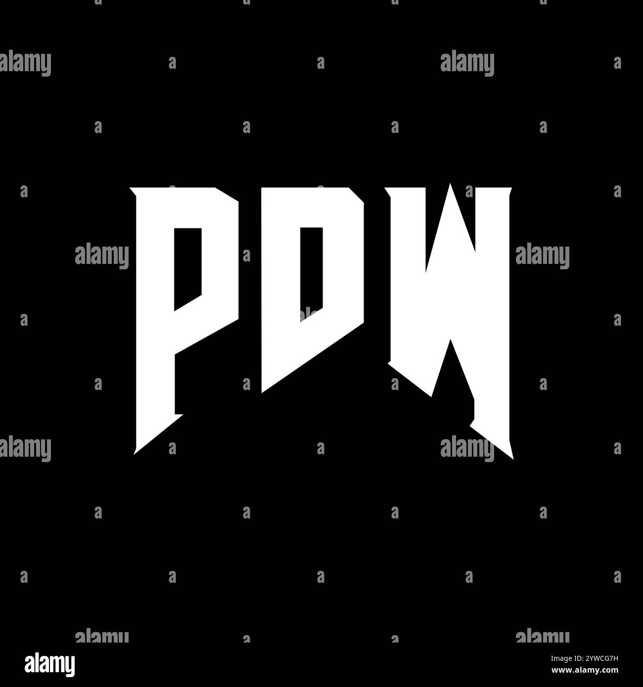 PDW letter logo design for technology company. PDW logo design black ...
