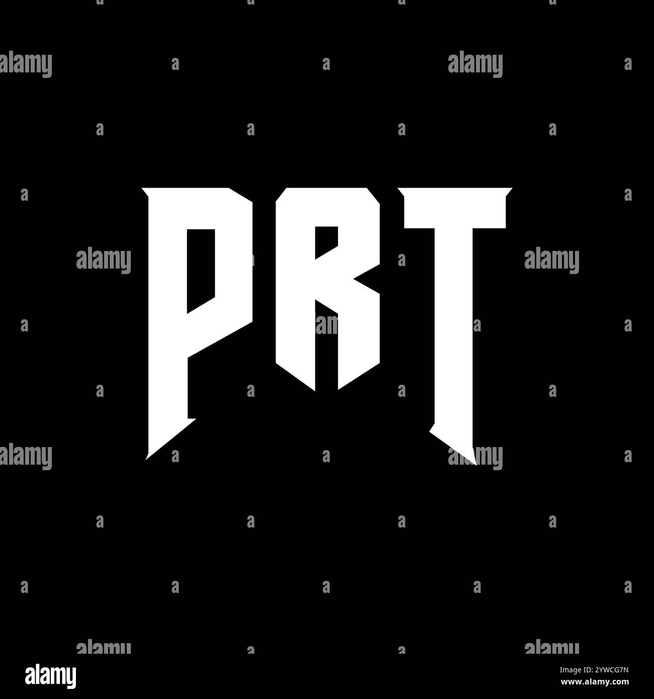 PRT letter logo design for technology company. PRT logo design black ...