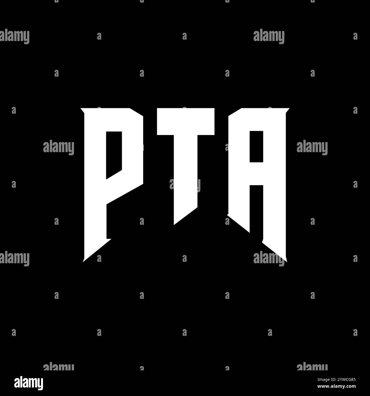 PTA letter logo design for technology company. PTA logo design black ...