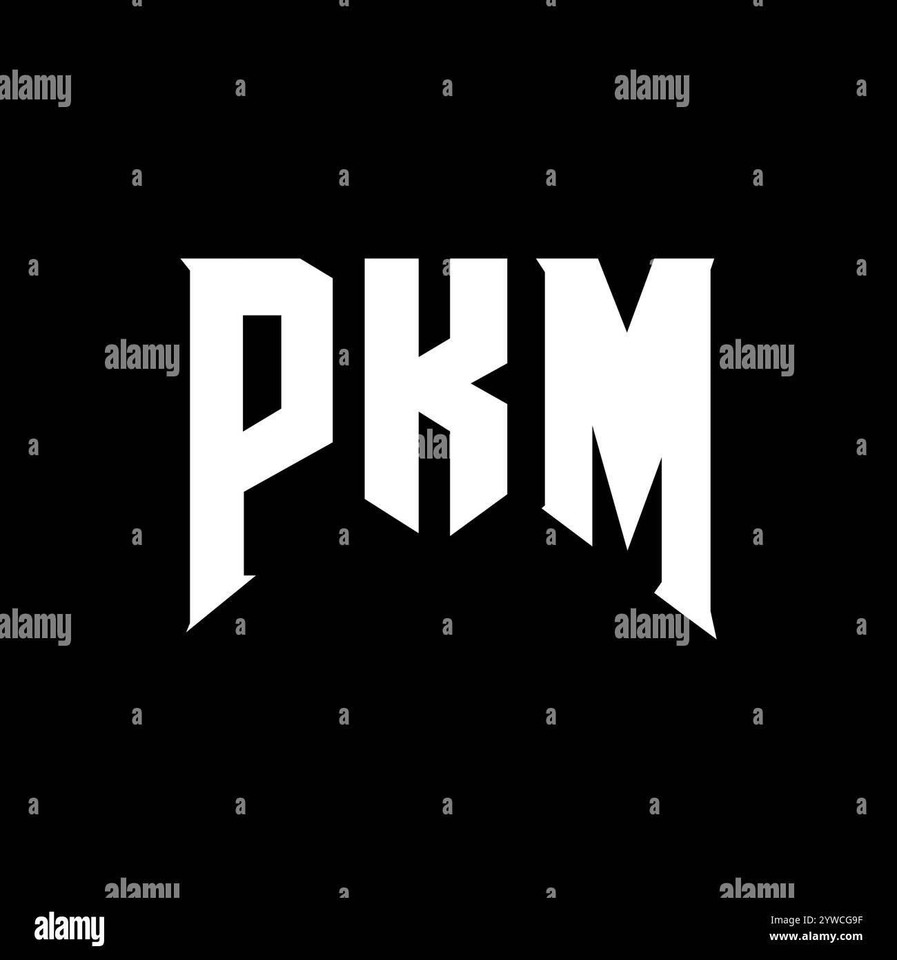 PKM letter logo design for technology company. PKM logo design black ...