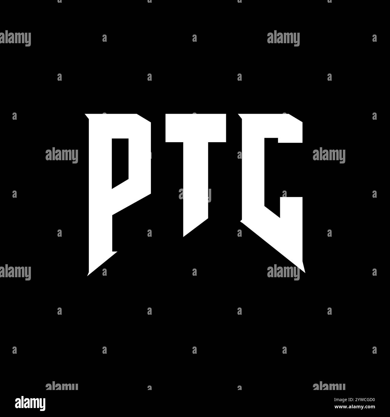 PTC letter logo design for technology company. PTC logo design black ...