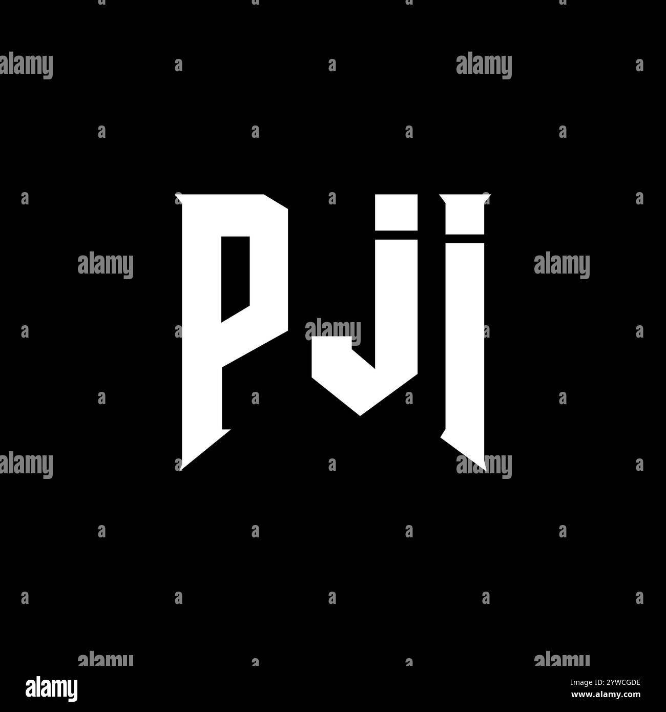 PJI letter logo design for technology company. PJI logo design black ...