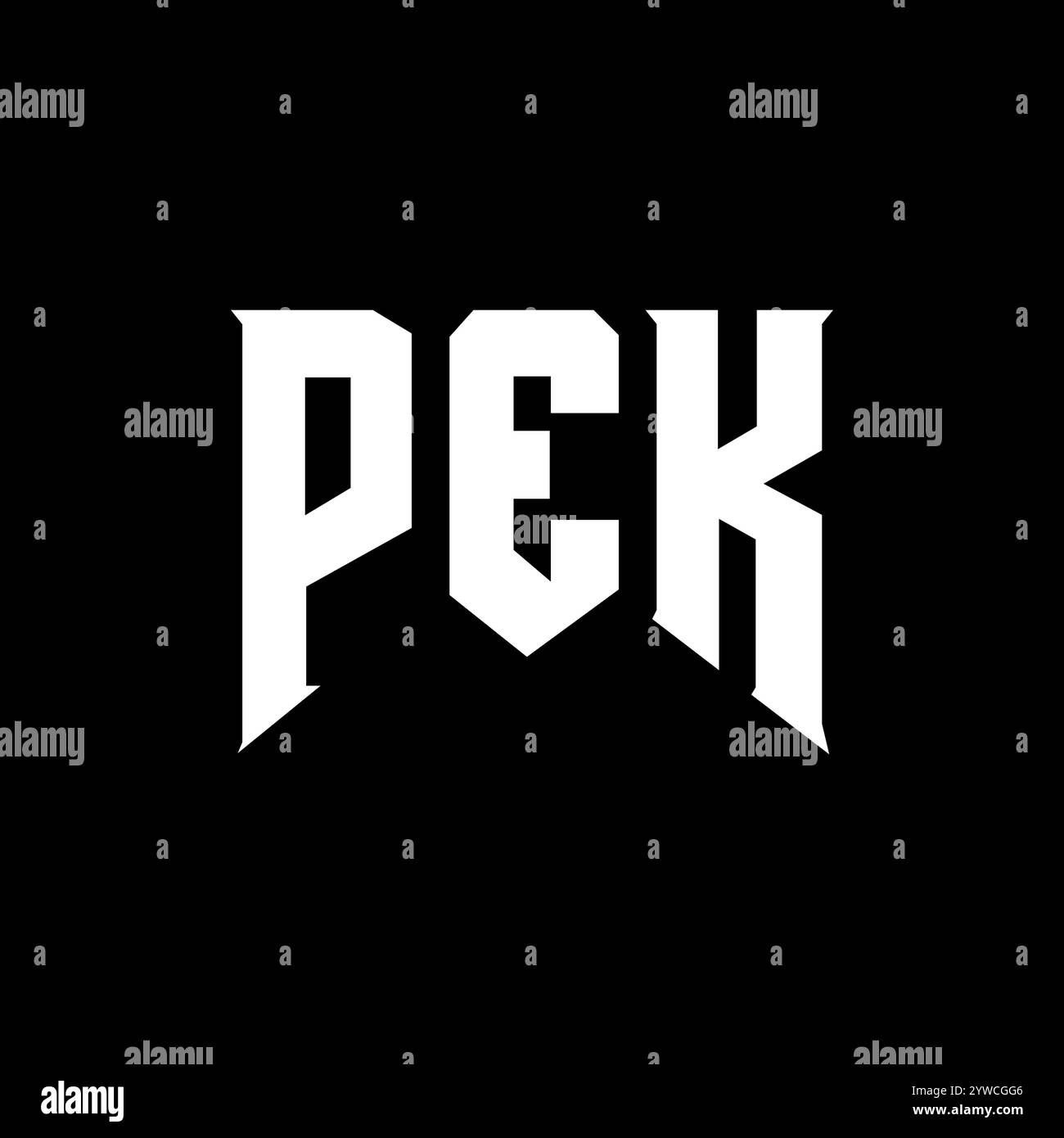 PEK letter logo design for technology company. PEK logo design black ...
