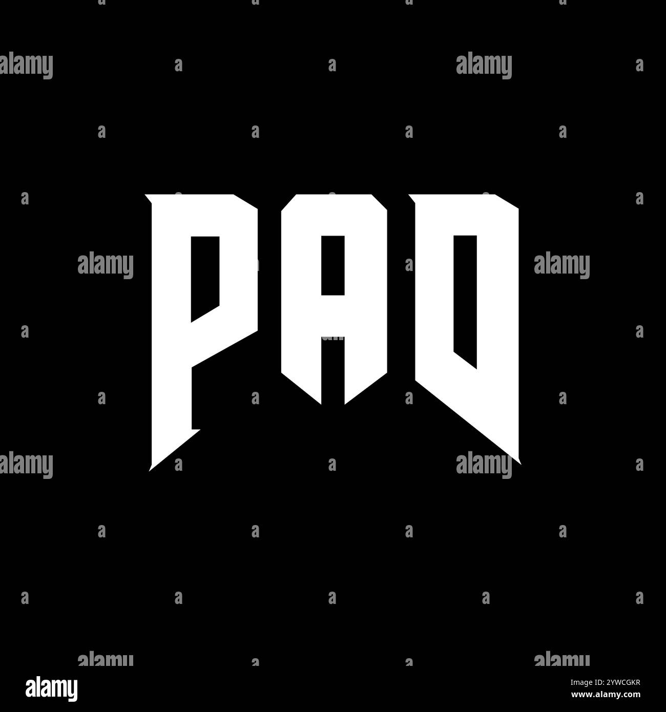 PAD letter logo design for technology company. PAD logo design black ...