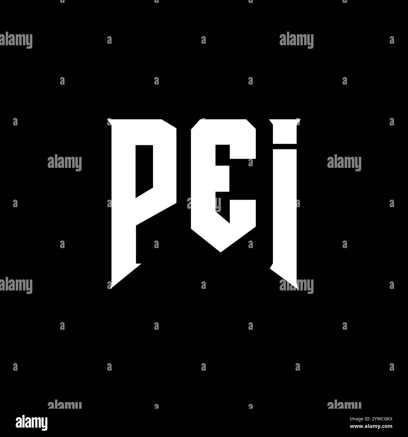 PEI letter logo design for technology company. PEI logo design black ...