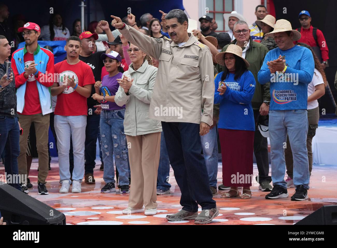President Nicolas Maduro points during an event marking the 165th ...