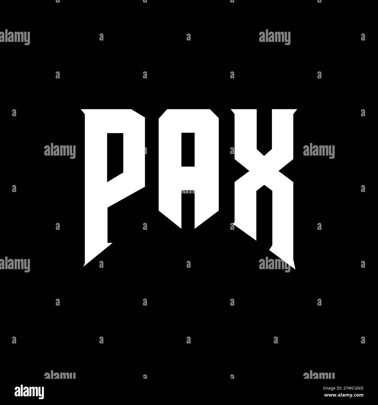 PAX letter logo design for technology company. PAX logo design black ...