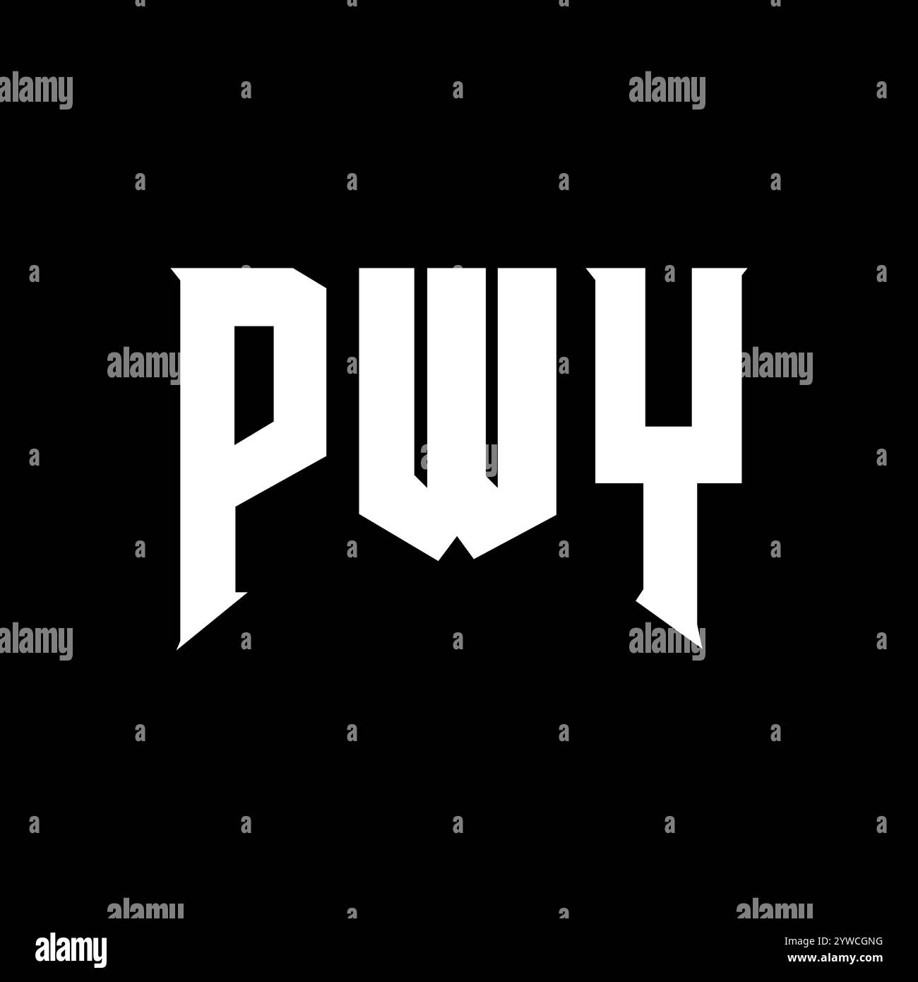 PWY letter logo design for technology company. PWY logo design black ...