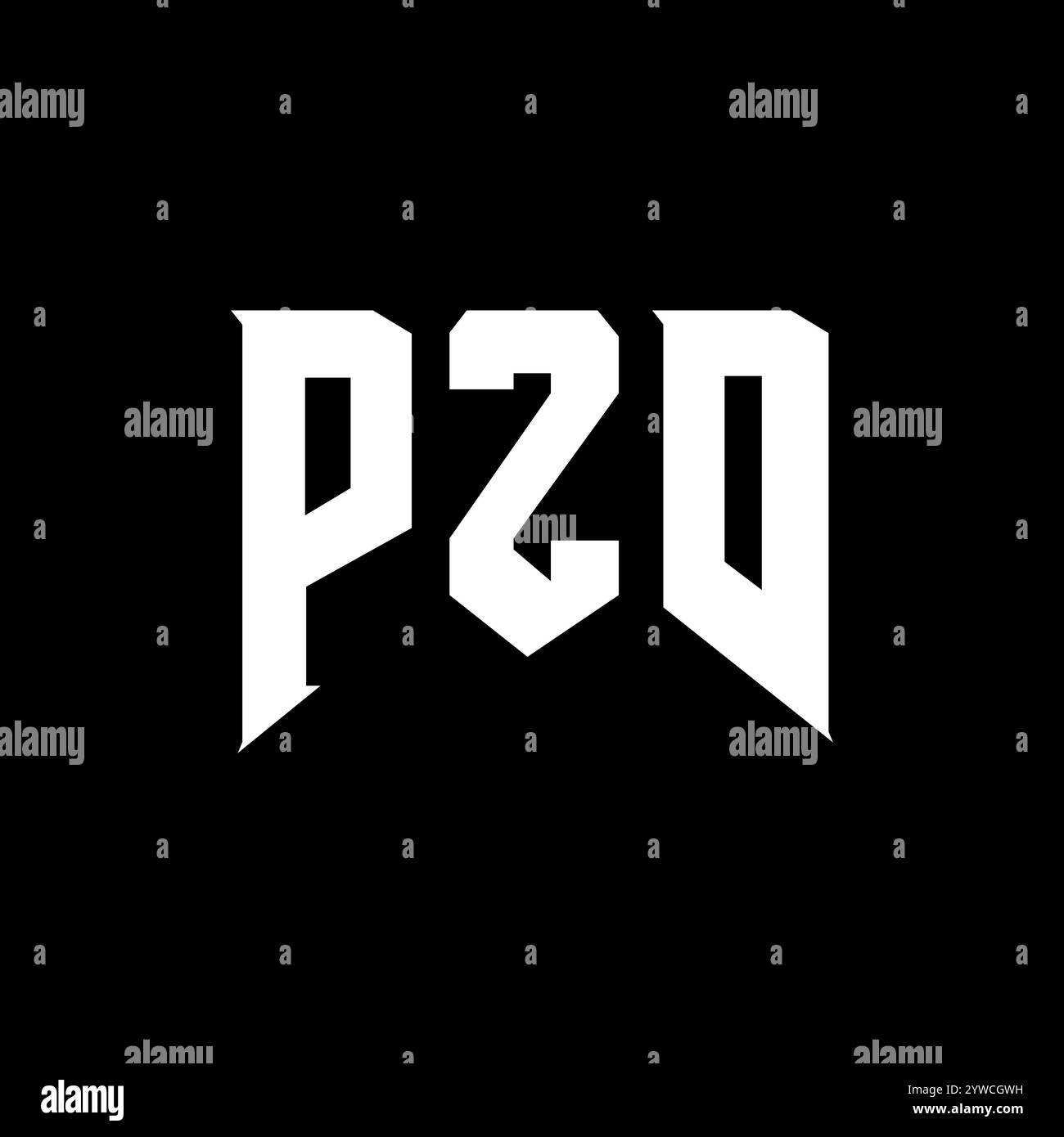 PZD letter logo design for technology company. PZD logo design black ...