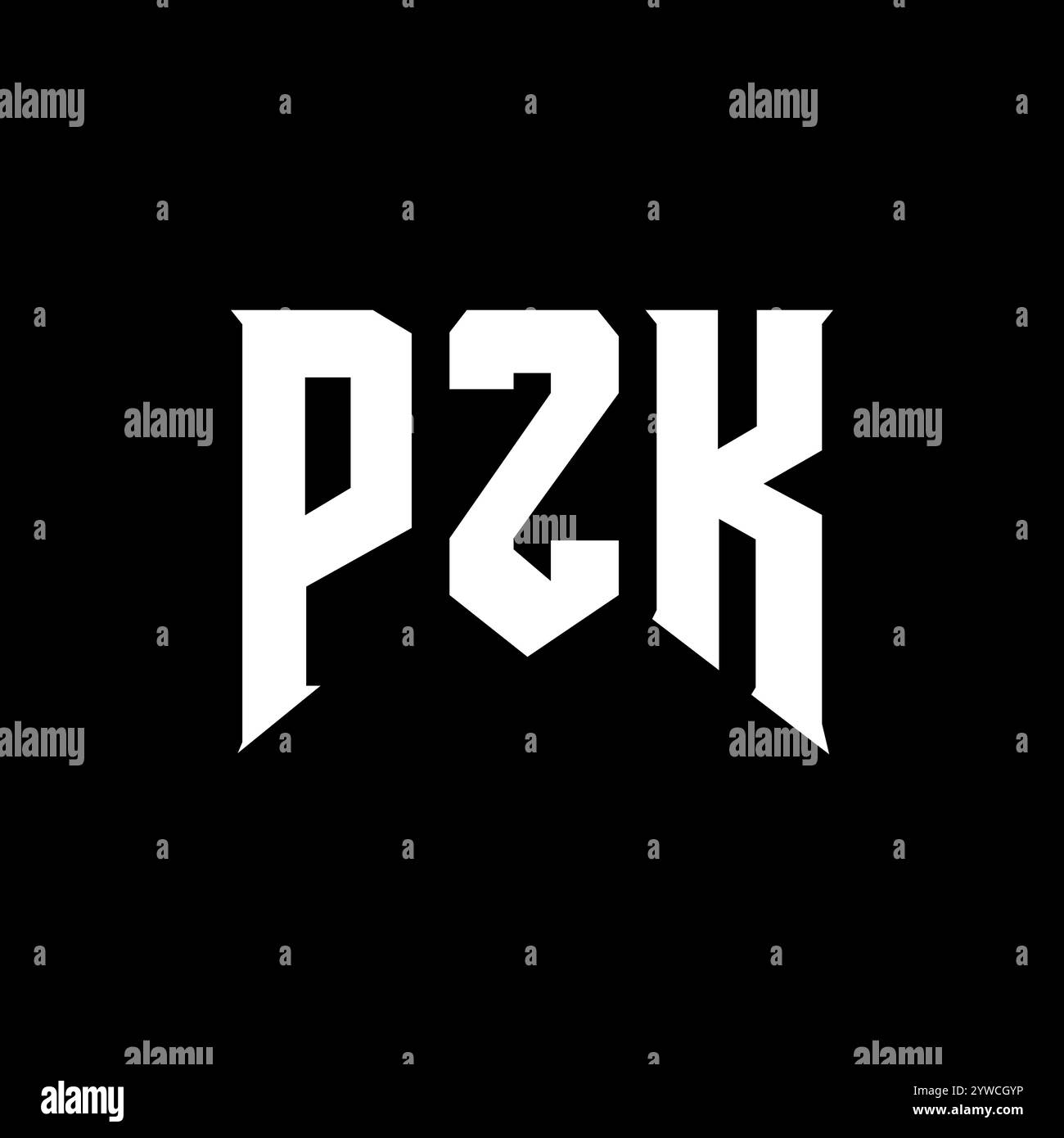 PZK letter logo design for technology company. PZK logo design black ...