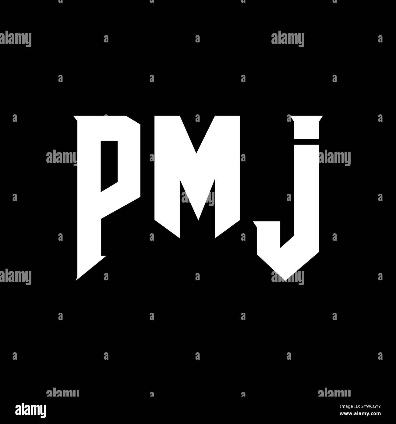 PMJ letter logo design for technology company. PMJ logo design black ...
