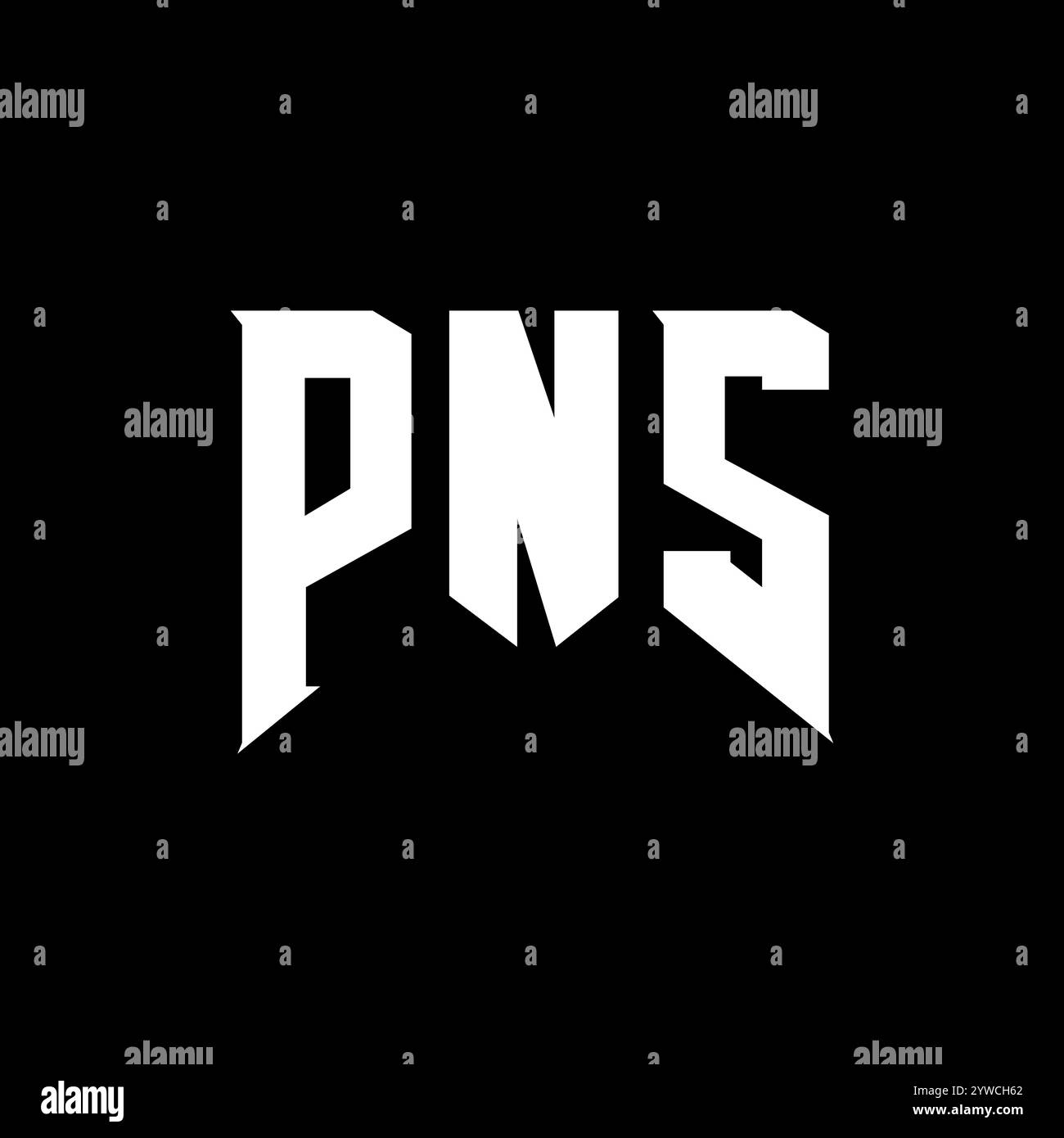 PNS letter logo design for technology company. PNS logo design black ...