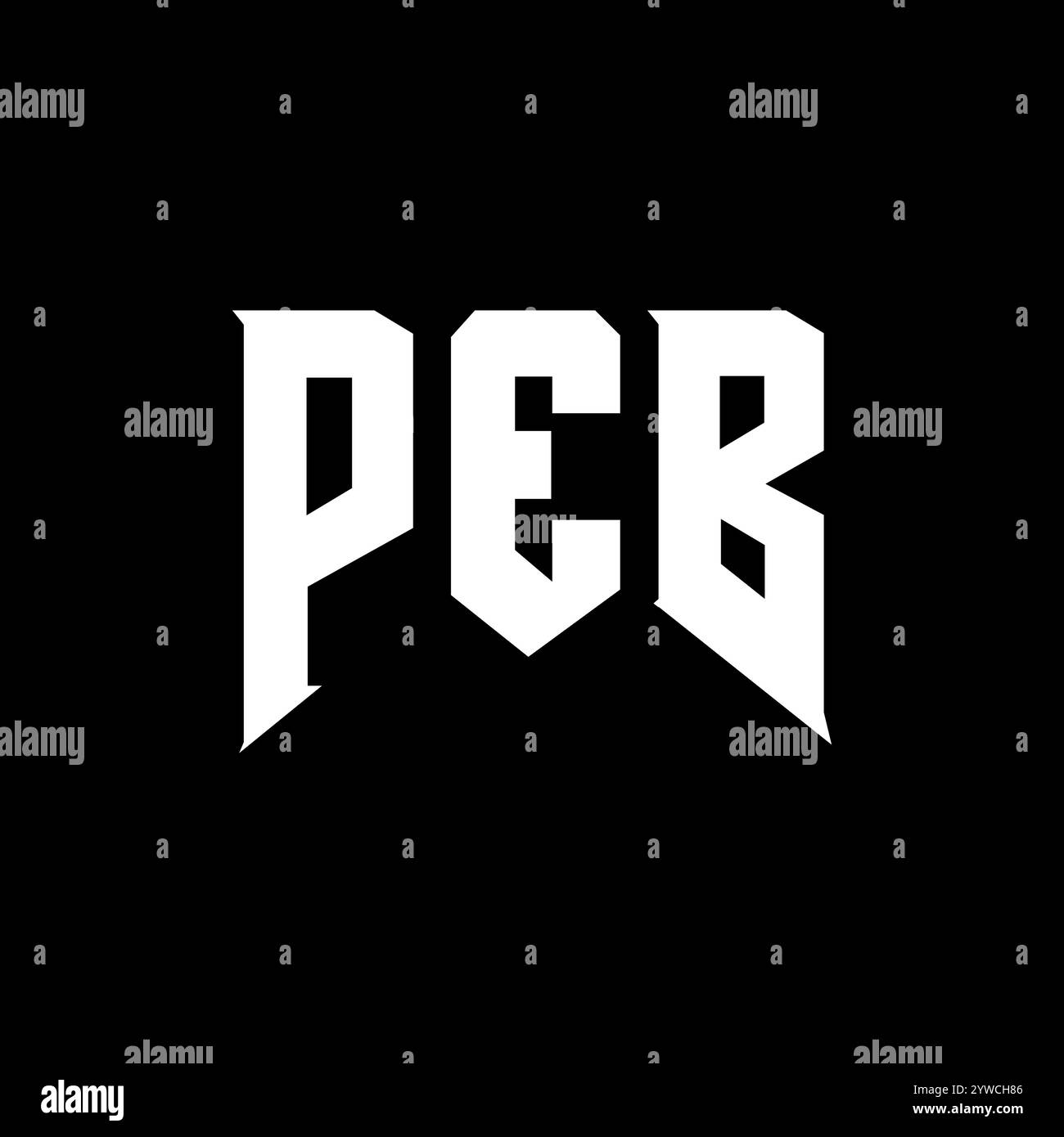 PEB letter logo design for technology company. PEB logo design black ...