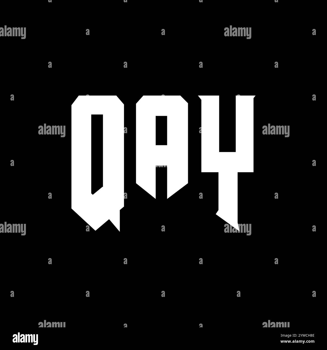 QAY letter logo design for technology company. QAY logo design black ...