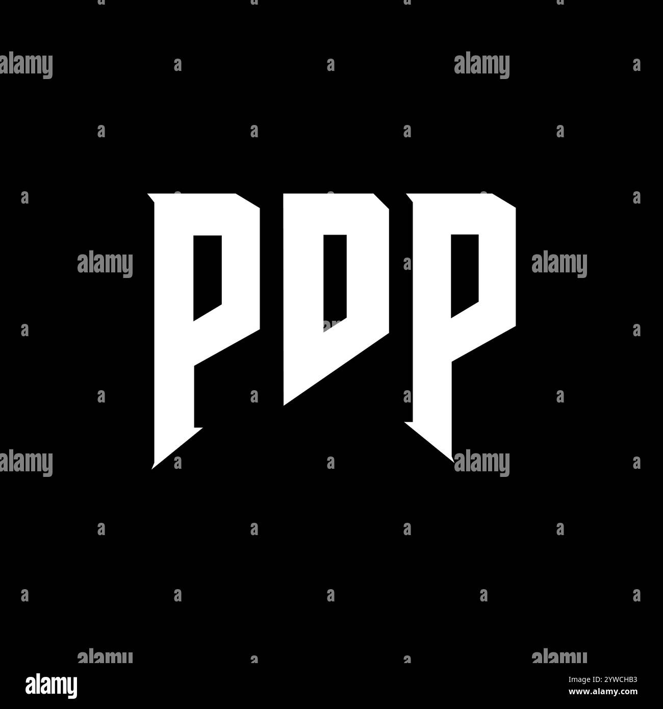 PDP letter logo design for technology company. PDP logo design black ...