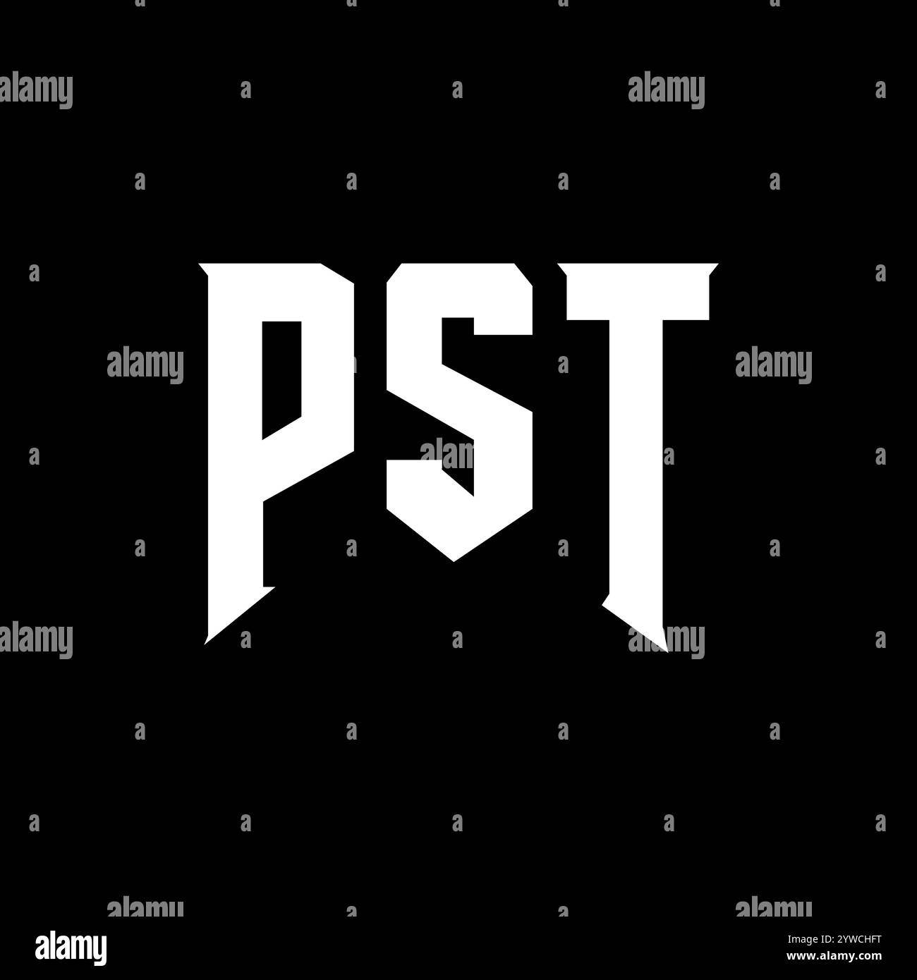 PST letter logo design for technology company. PST logo design black ...