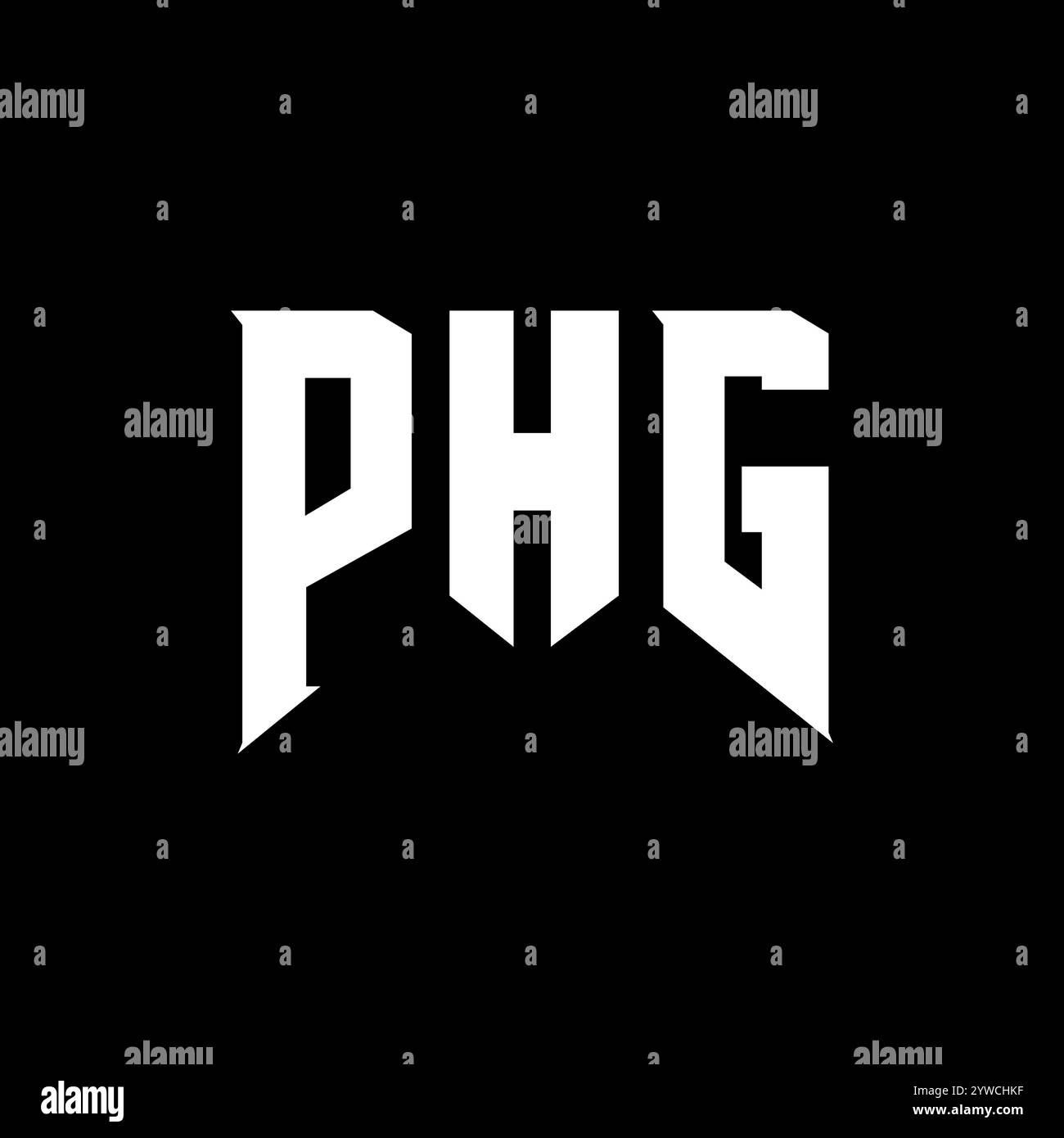 PHG letter logo design for technology company. PHG logo design black ...