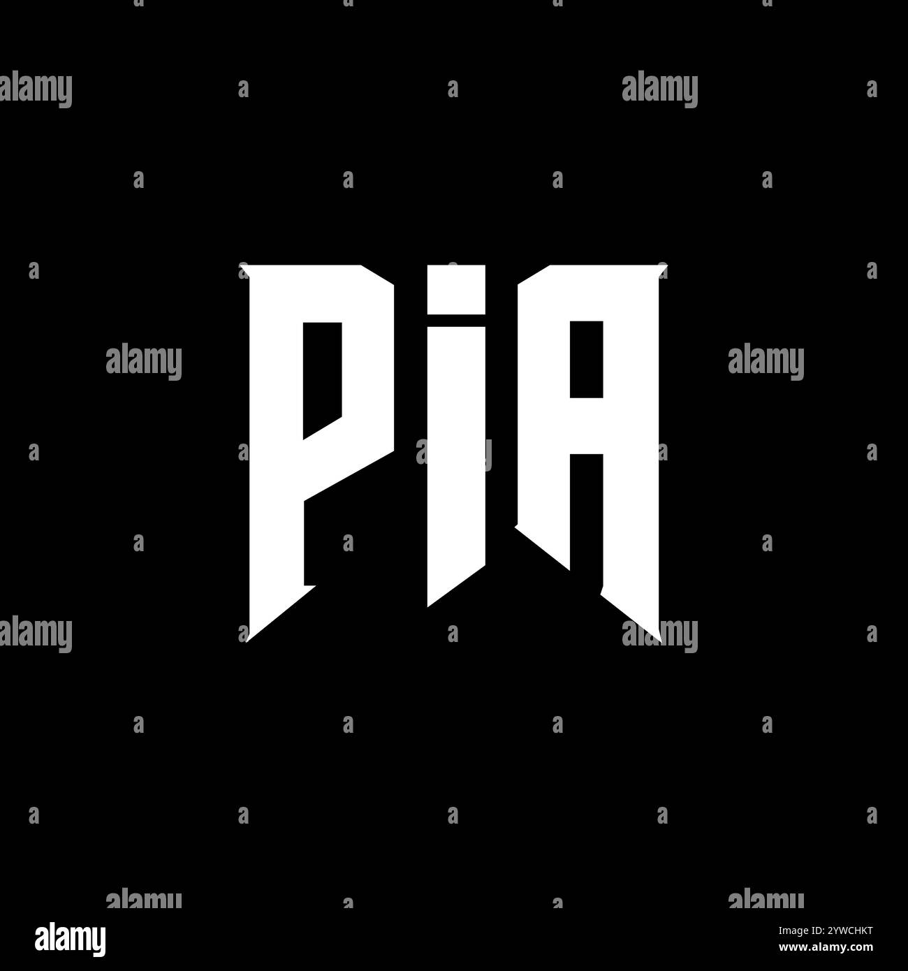 PIA letter logo design for technology company. PIA logo design black ...
