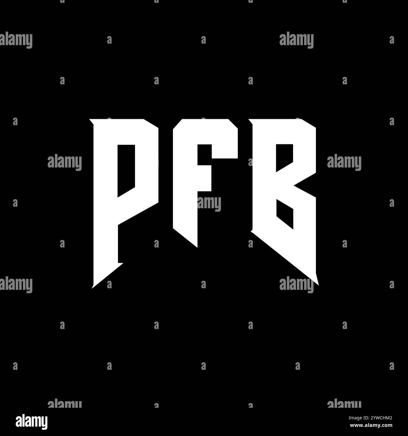 PFB letter logo design for technology company. PFB logo design black ...