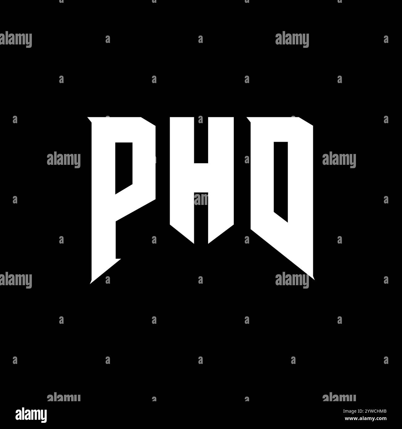 PHD letter logo design for technology company. PHD logo design black ...