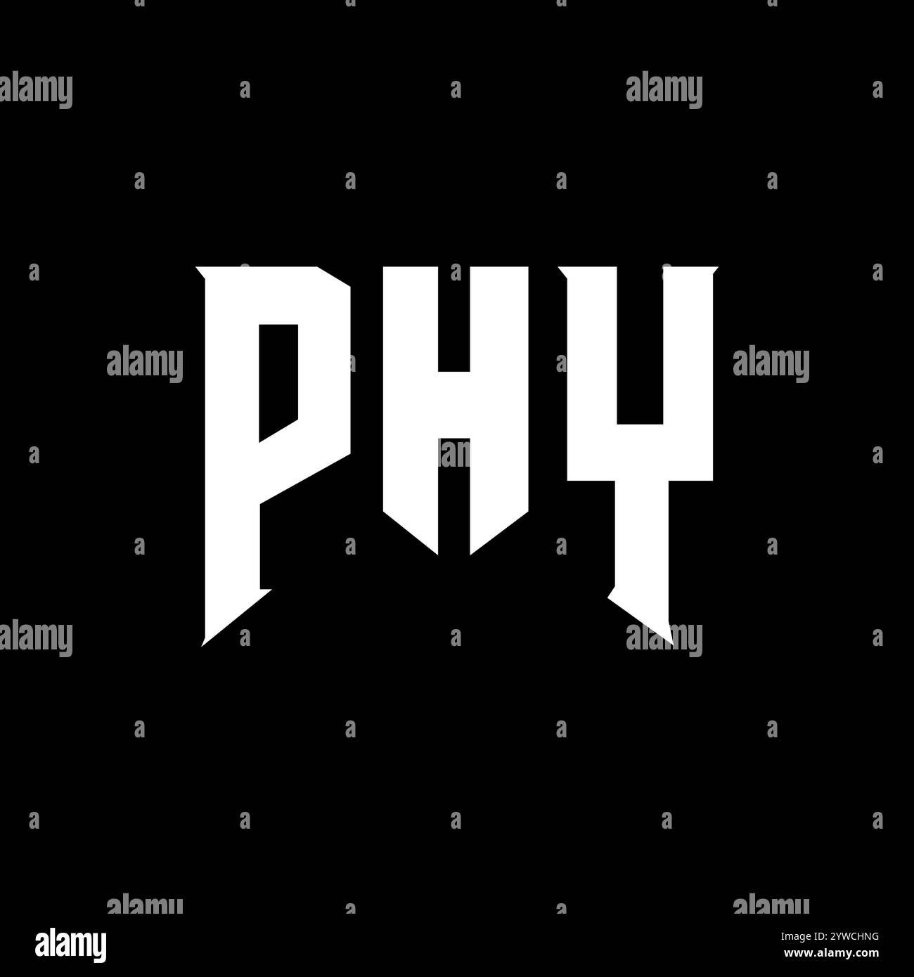 PHY letter logo design for technology company. PHY logo design black ...
