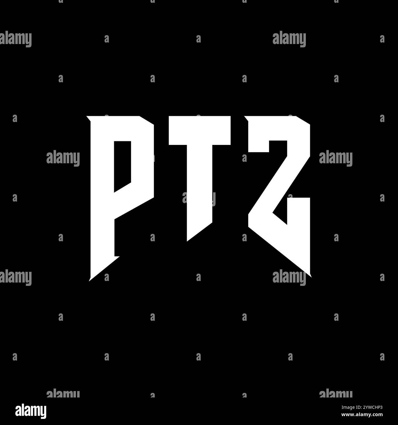 PTZ letter logo design for technology company. PTZ logo design black ...