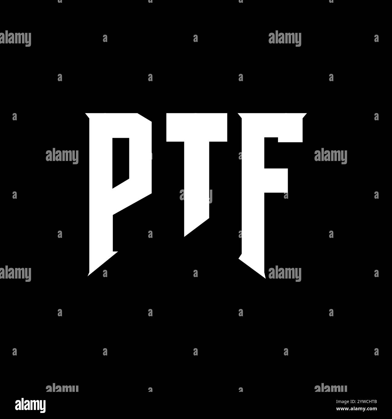 PTF letter logo design for technology company. PTF logo design black ...