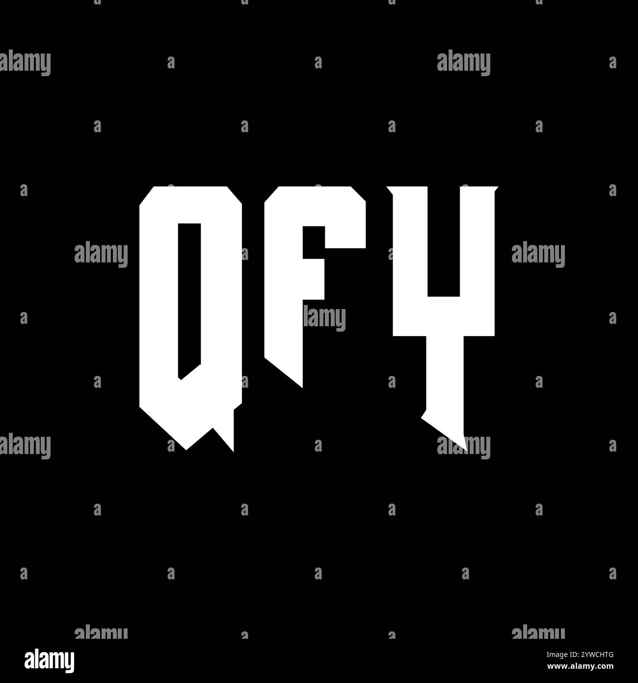 QFY letter logo design for technology company. QFY logo design black ...