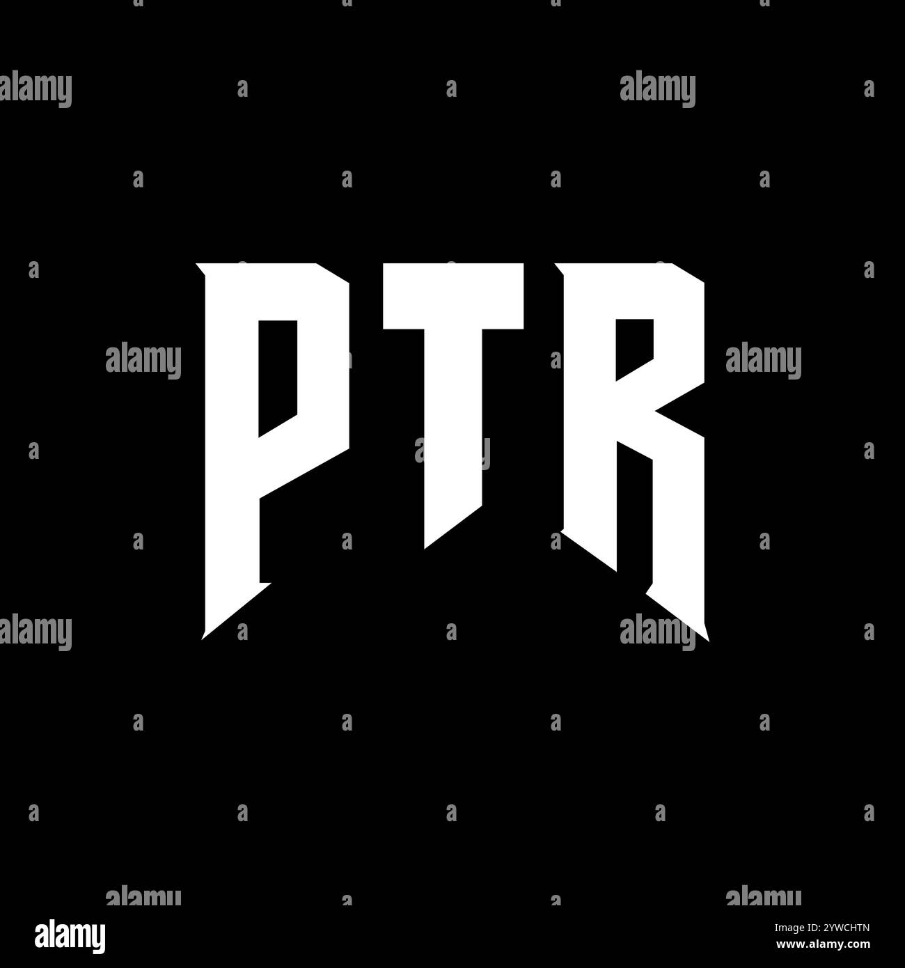 PTR letter logo design for technology company. PTR logo design black ...