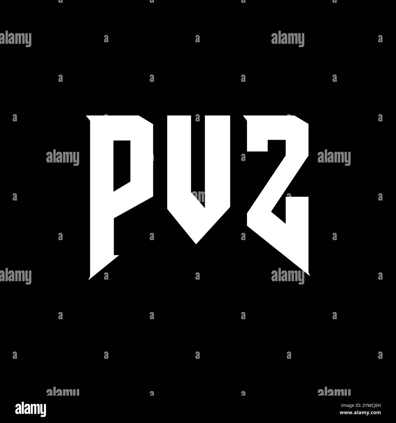 PVZ letter logo design for technology company. PVZ logo design black ...