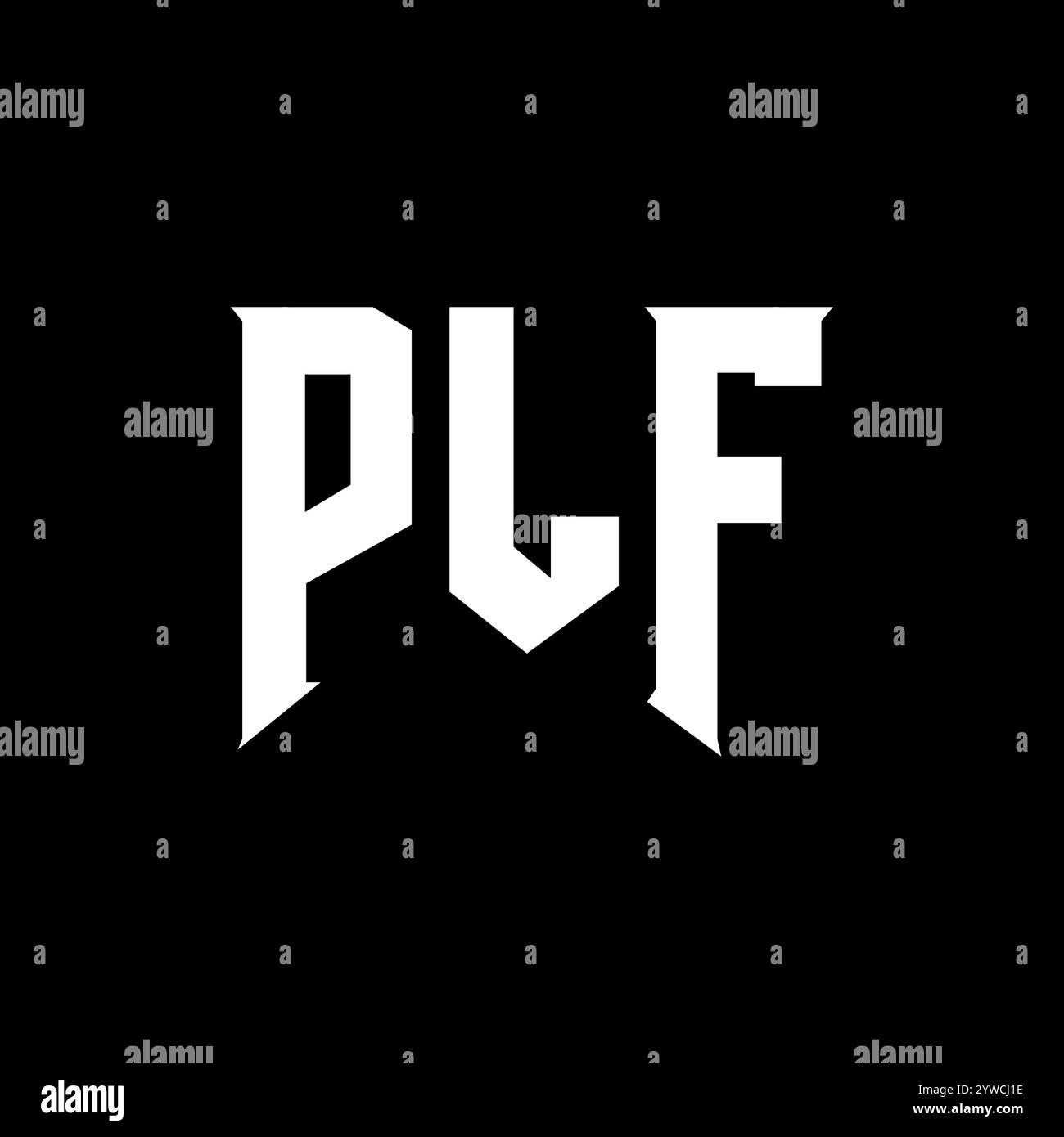 PLF letter logo design for technology company. PLF logo design black ...