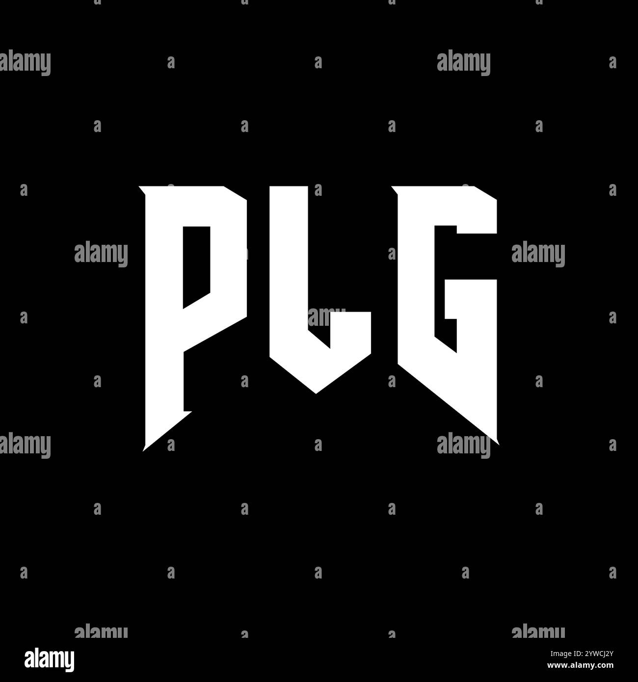 PLG letter logo design for technology company. PLG logo design black ...