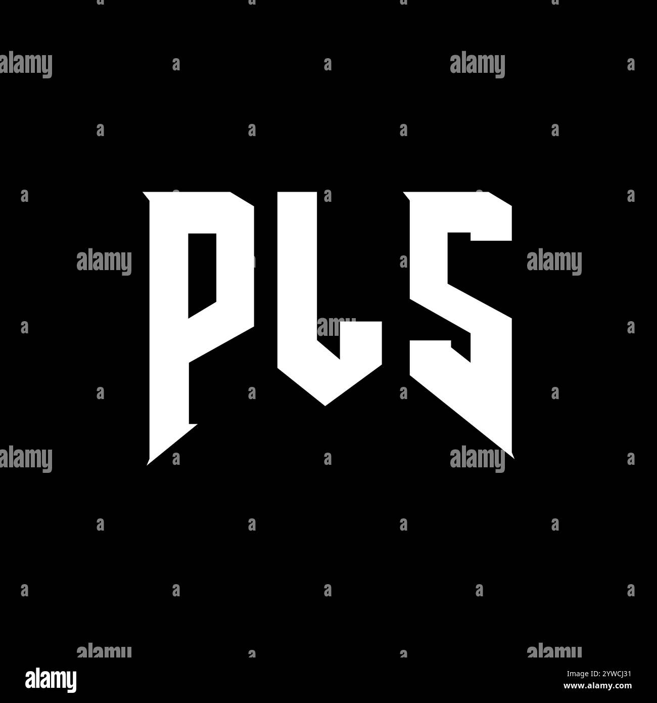 PLS letter logo design for technology company. PLS logo design black ...