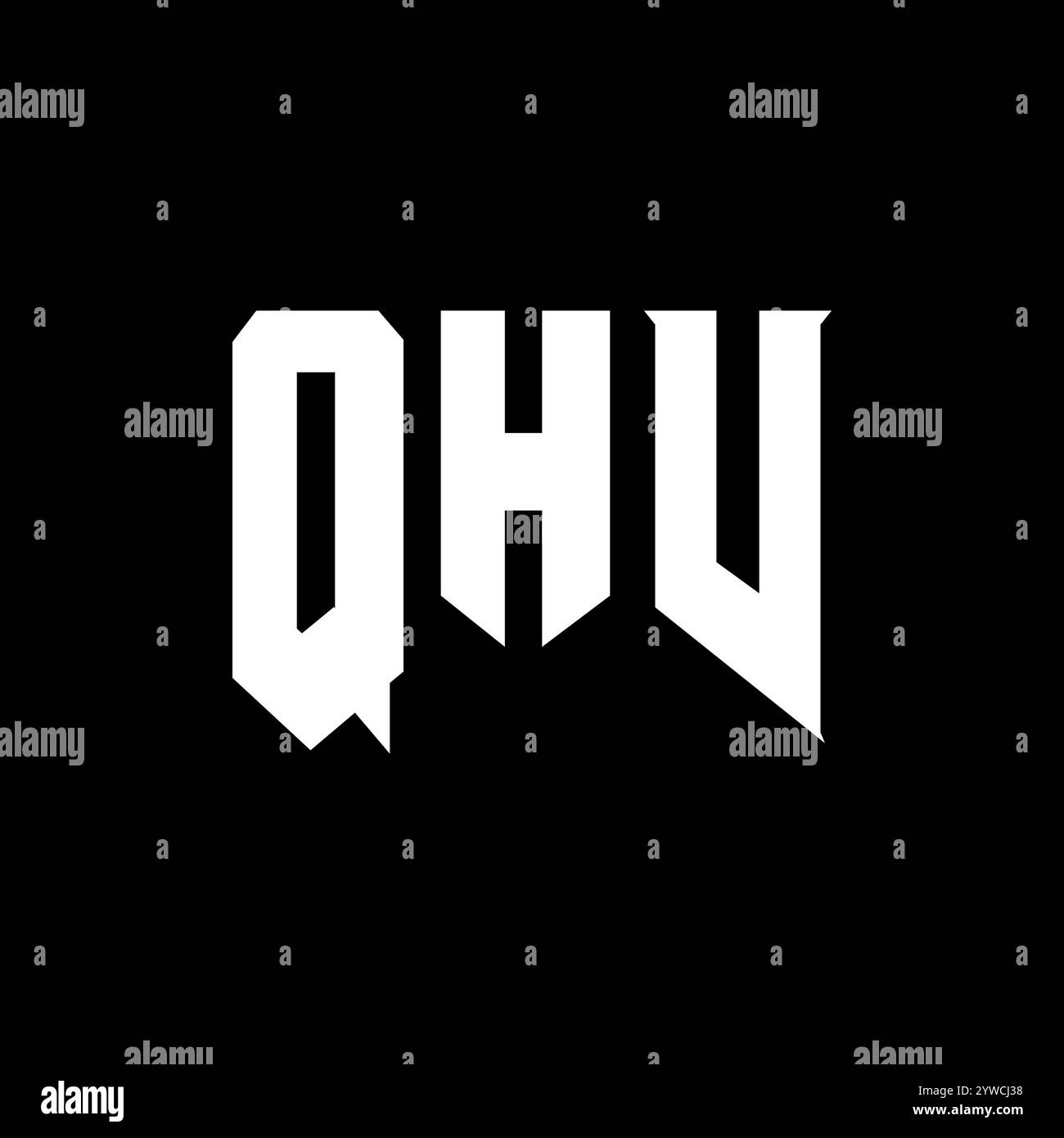 QHV letter logo design for technology company. QHV logo design black ...