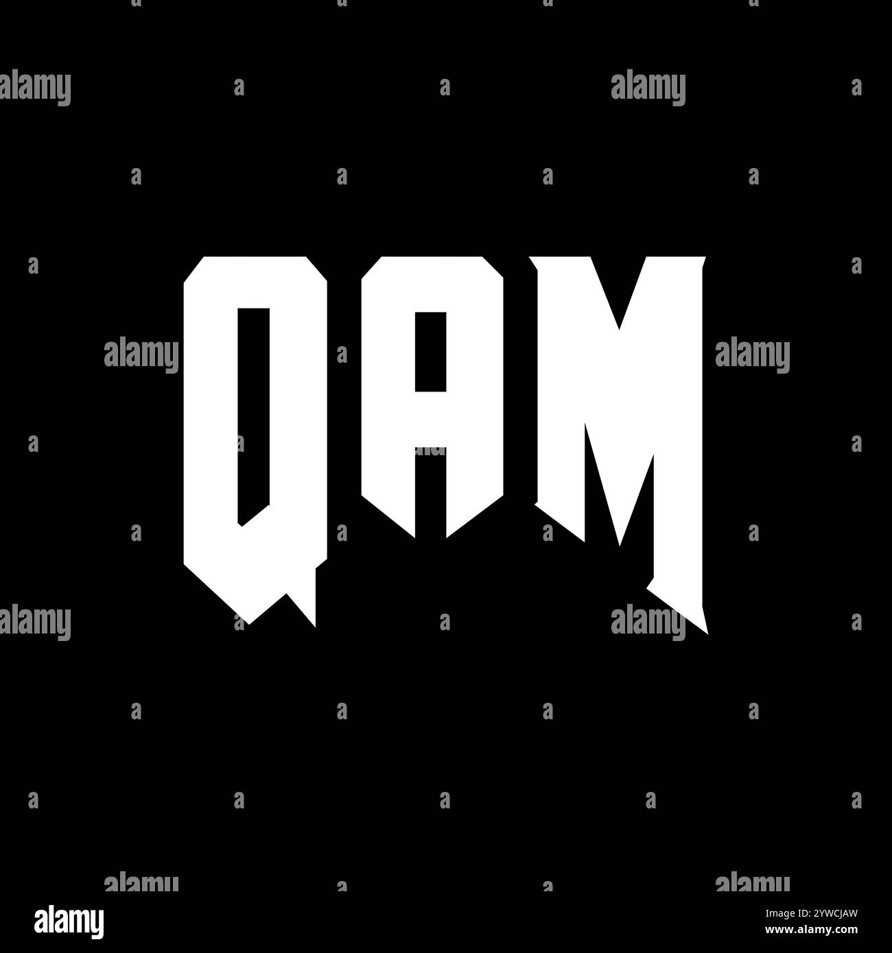 QAM letter logo design for technology company. QAM logo design black ...