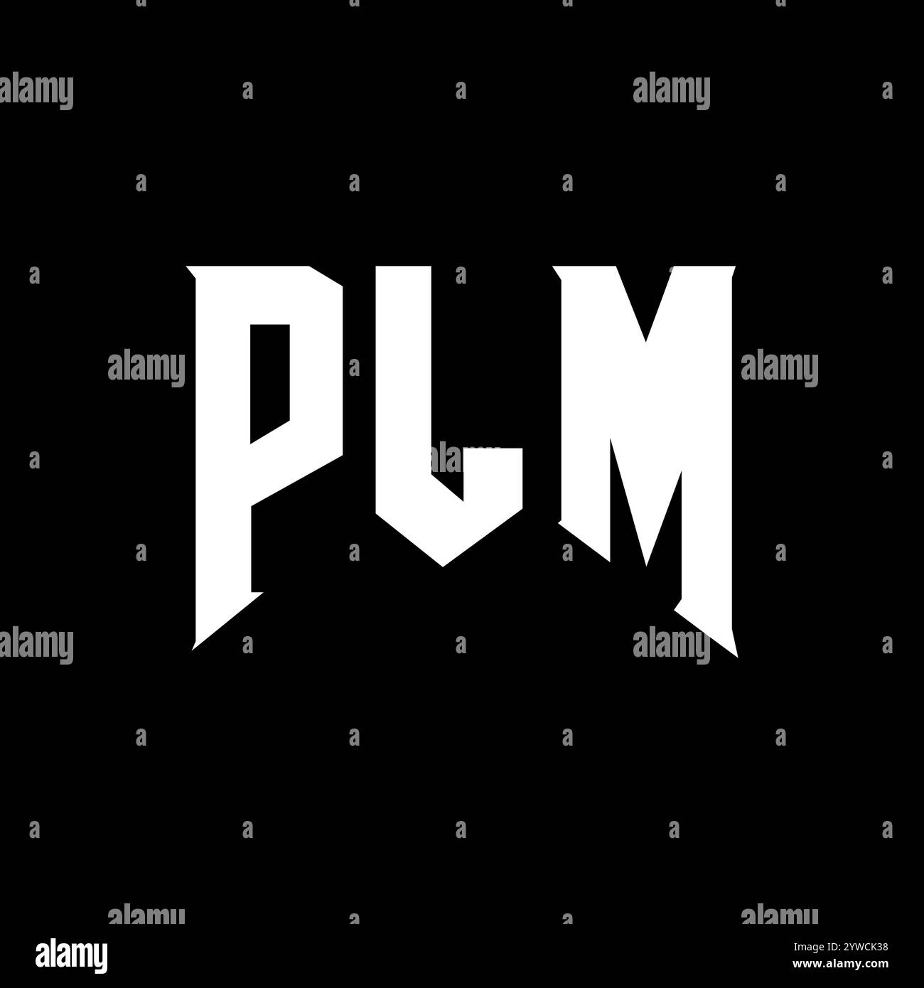 PLM letter logo design for technology company. PLM logo design black ...