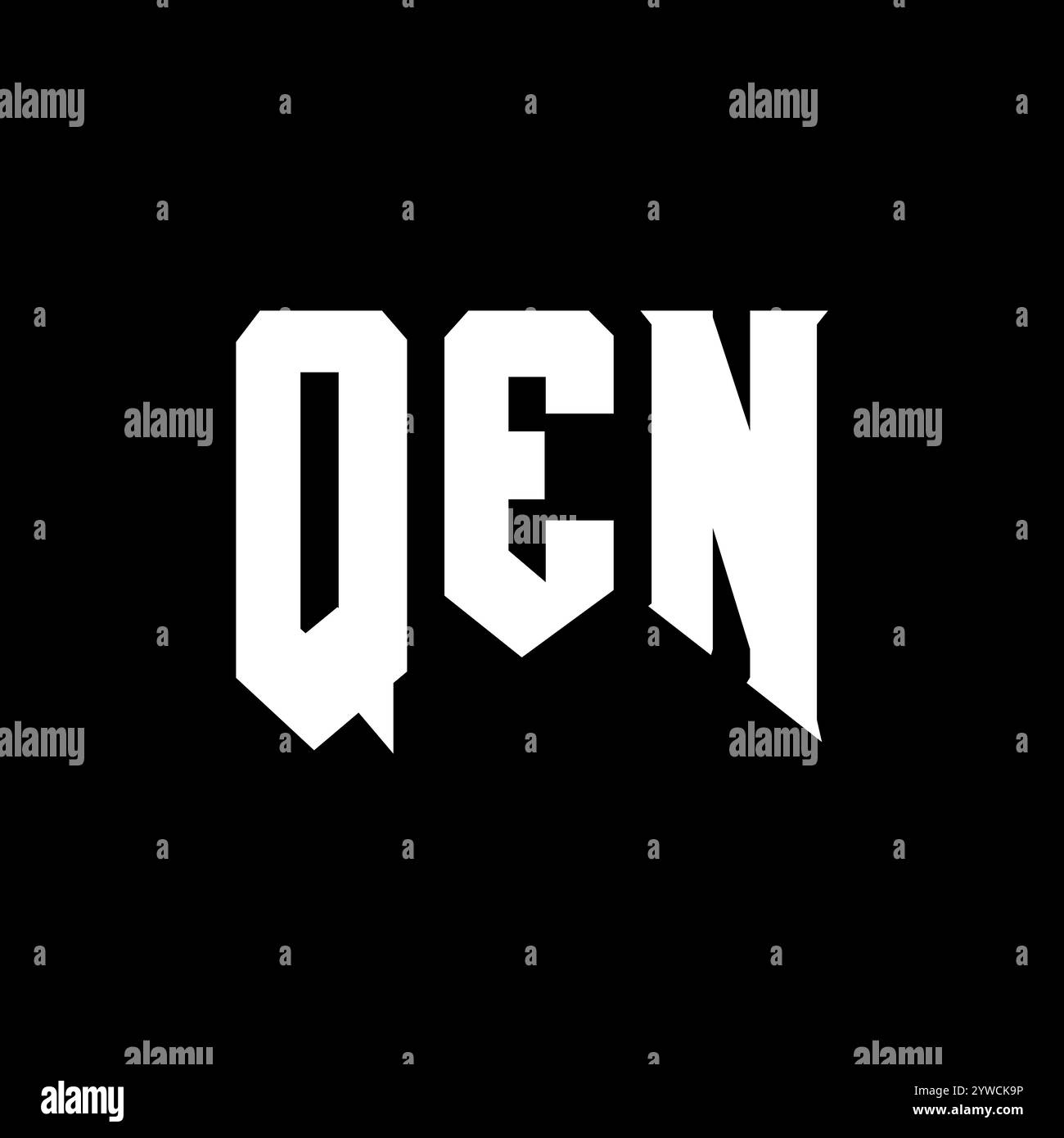 QEN letter logo design for technology company. QEN logo design black ...