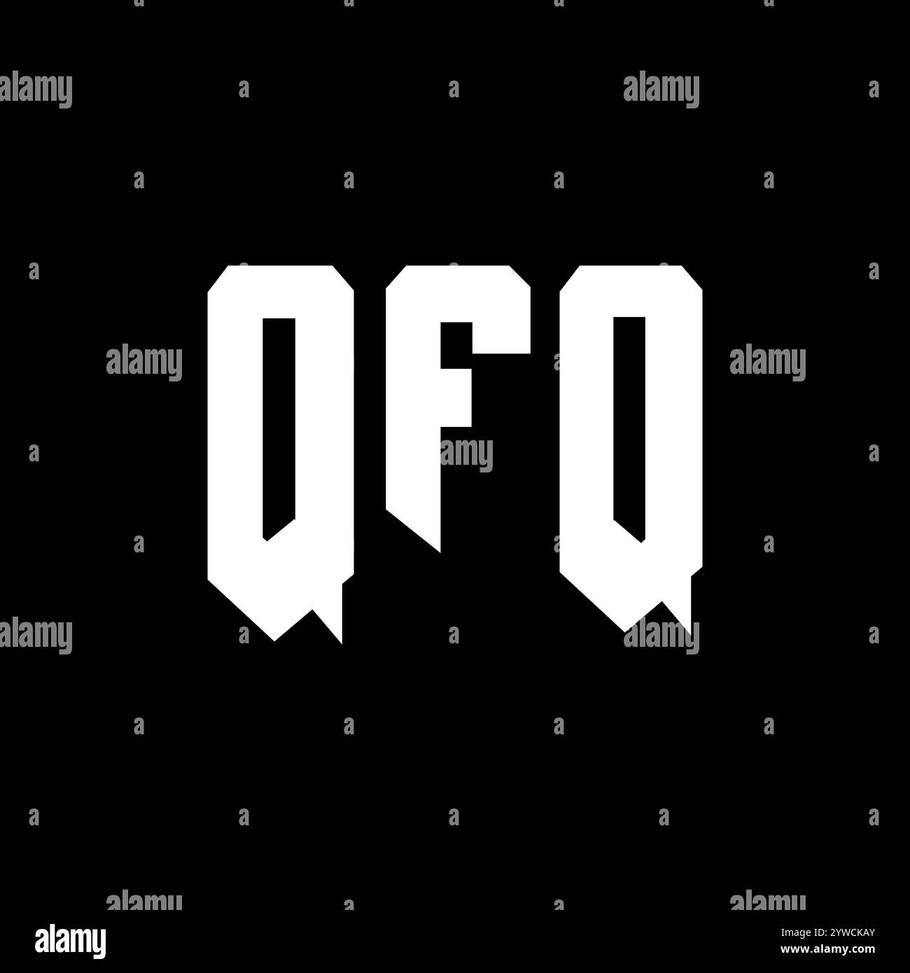 QFQ letter logo design for technology company. QFQ logo design black ...