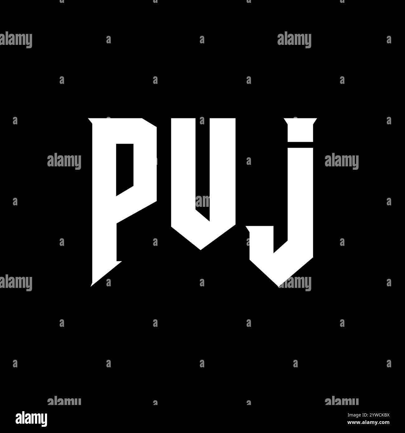 PUJ letter logo design for technology company. PUJ logo design black ...