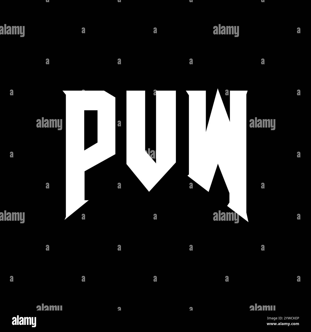 PVW letter logo design for technology company. PVW logo design black ...