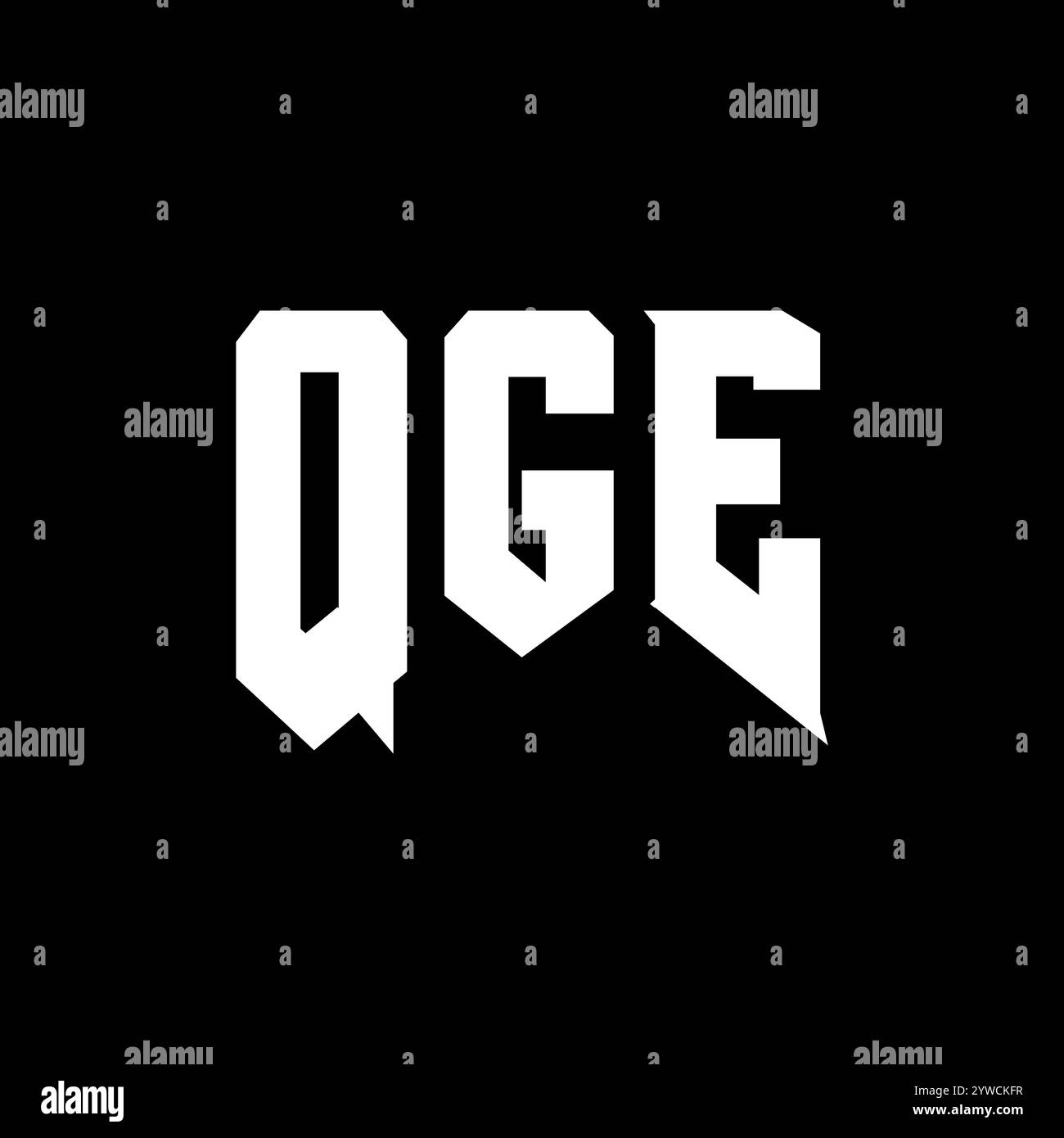 QGE letter logo design for technology company. QGE logo design black ...