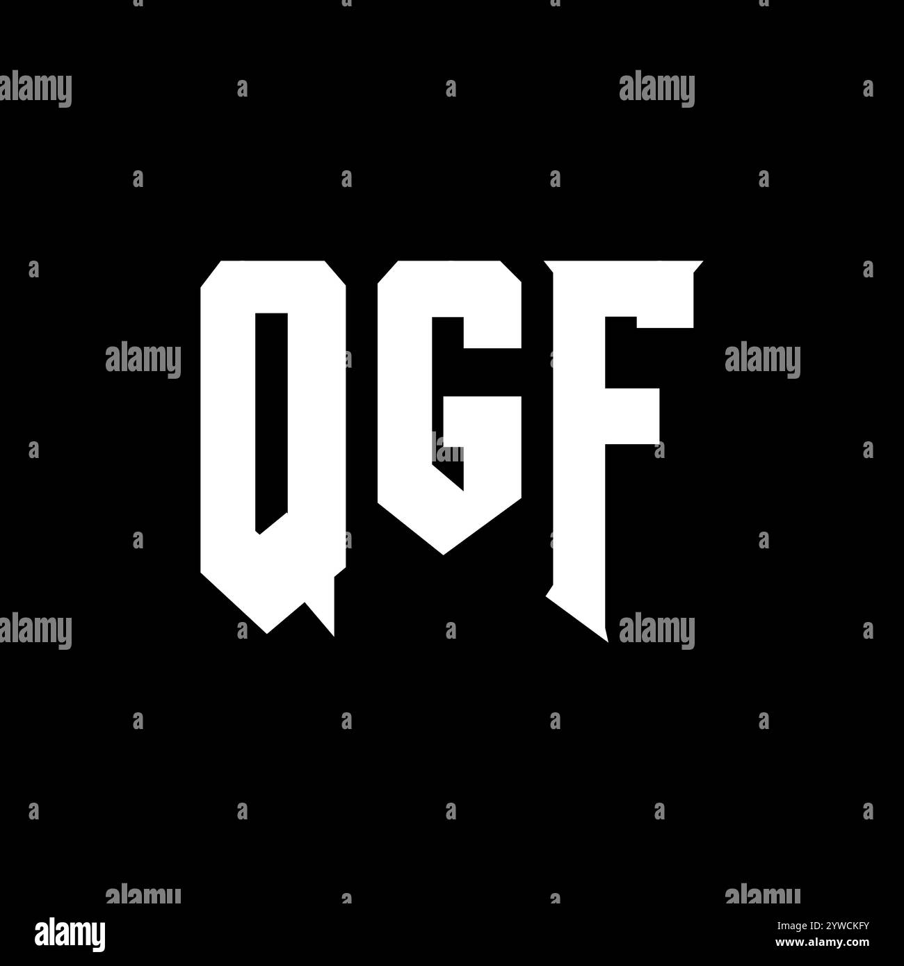 QGF letter logo design for technology company. QGF logo design black ...