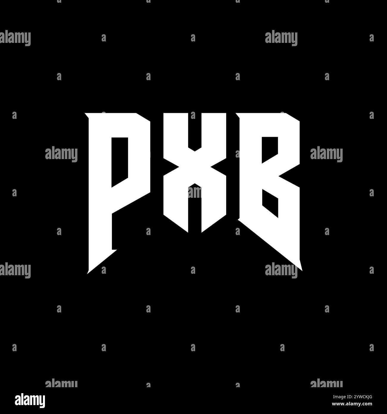 PXB letter logo design for technology company. PXB logo design black and white color combination ...