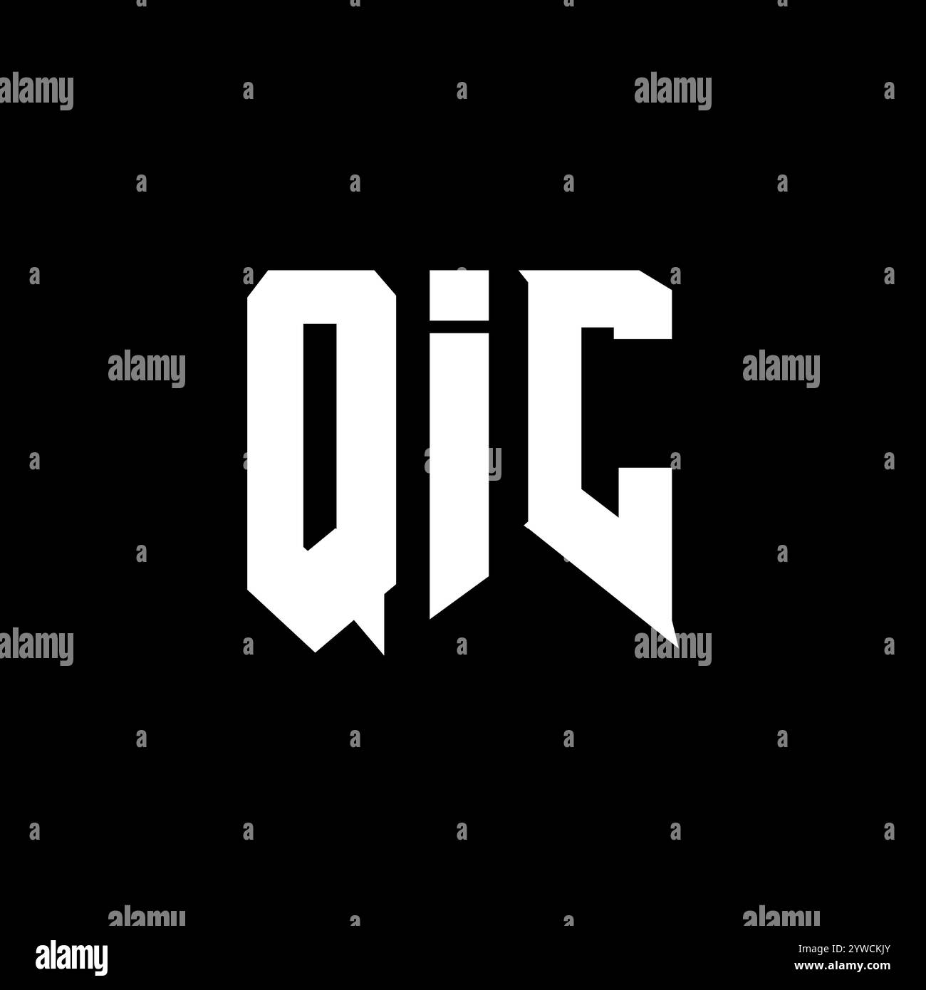 QIC letter logo design for technology company. QIC logo design black and white color combination ...