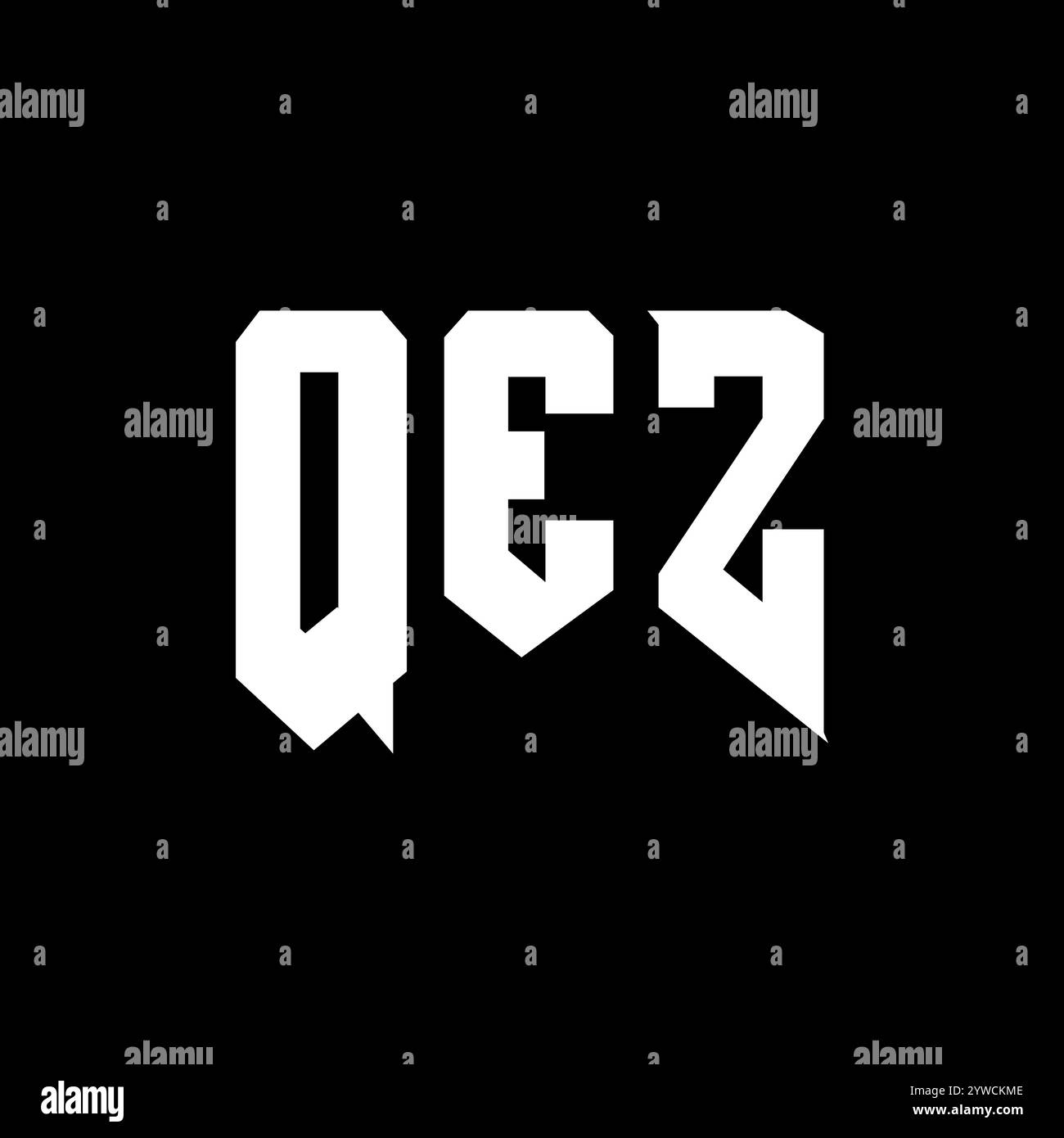 QEZ letter logo design for technology company. QEZ logo design black ...