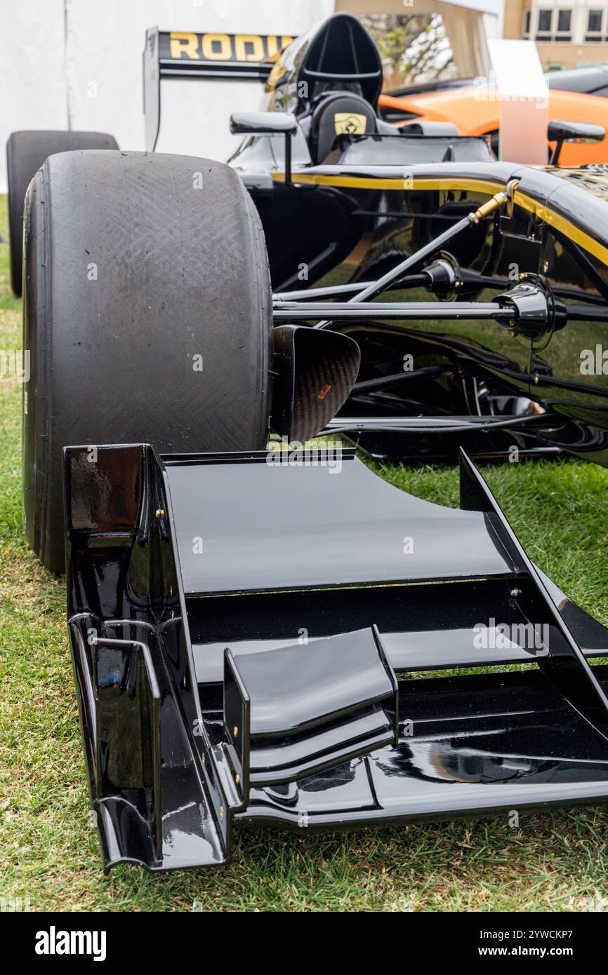 A Rodin race car on display at the London Concours 2023 at the ...