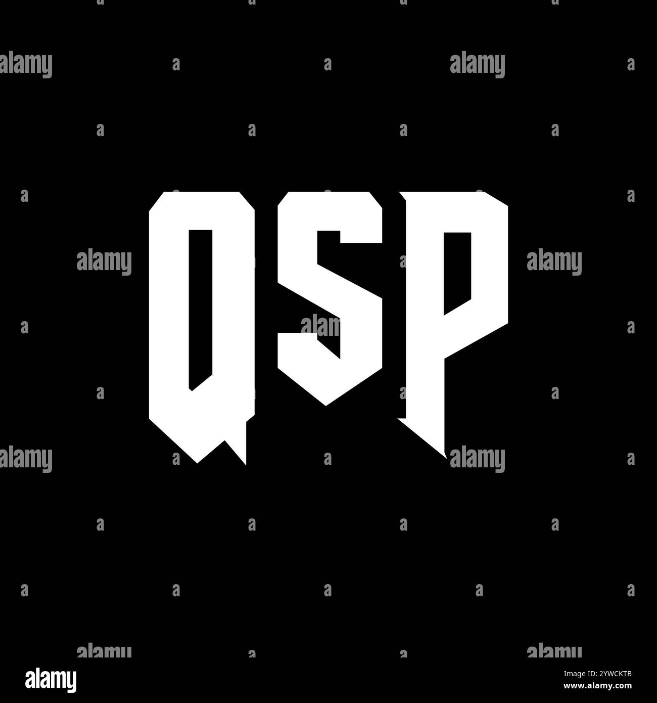 QSP letter logo design for technology company. QSP logo design black ...