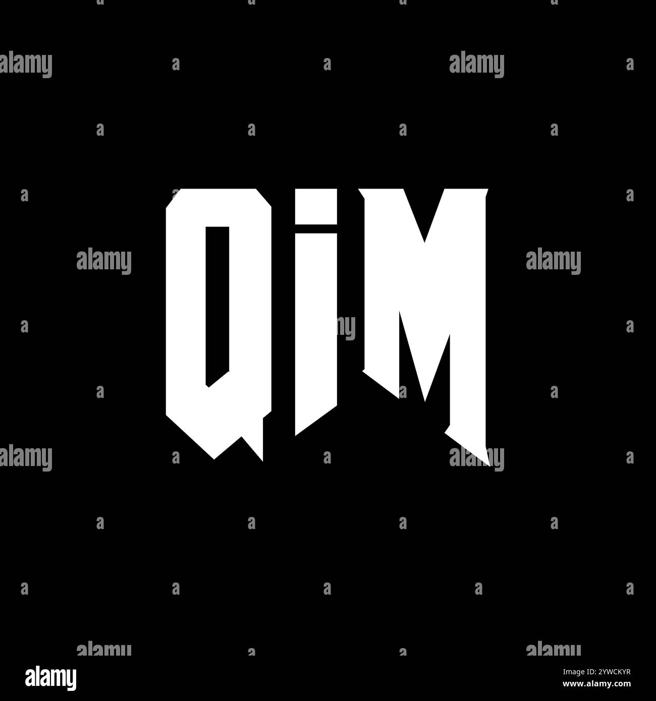 QIM letter logo design for technology company. QIM logo design black and white color combination ...