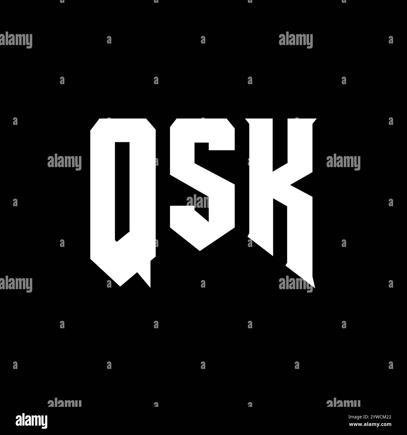 QSK letter logo design for technology company. QSK logo design black ...